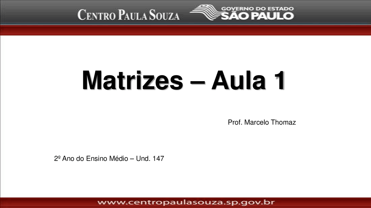 Aula Matrizes Com Exercicios Docsity