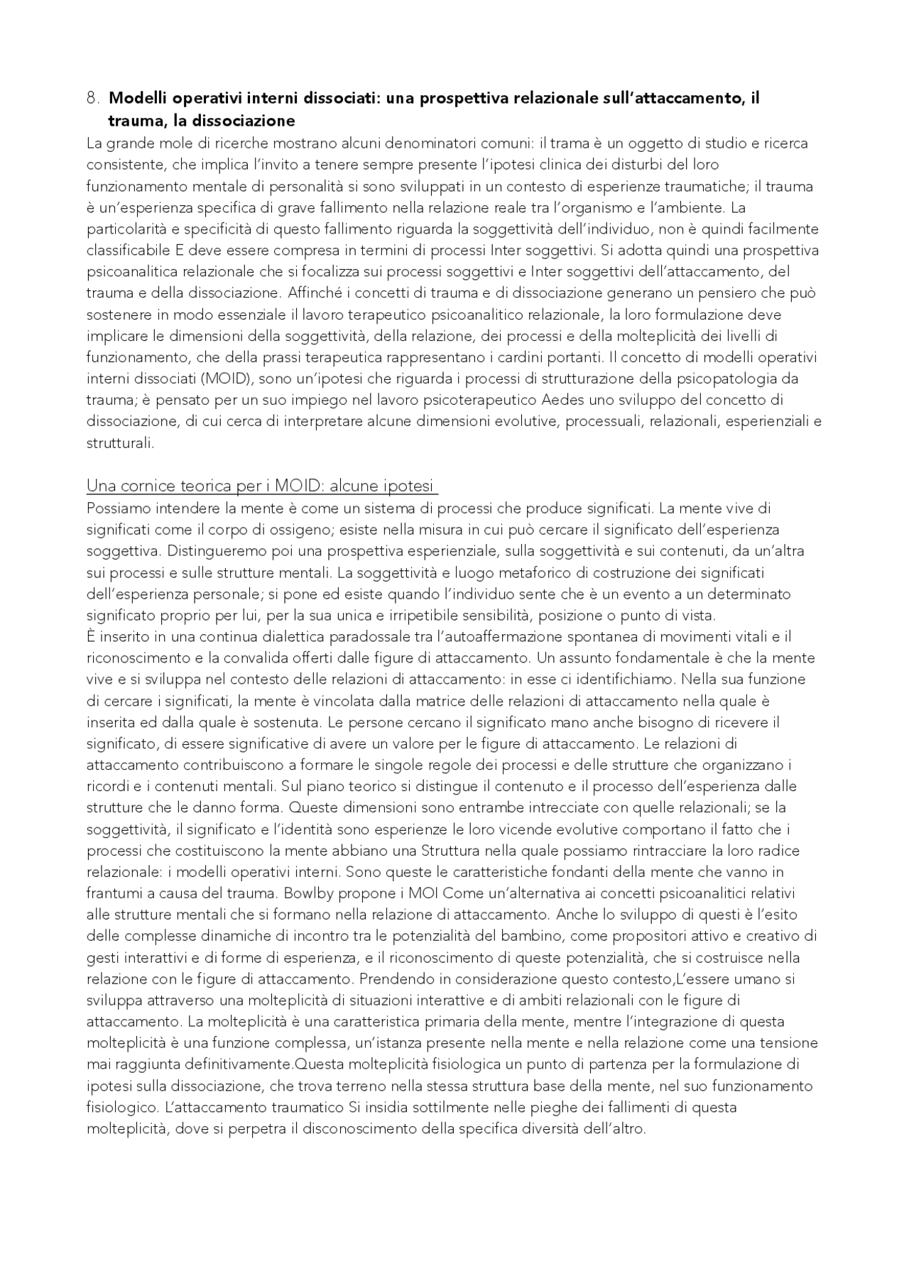 Riassunto Libro Carretti Docsity