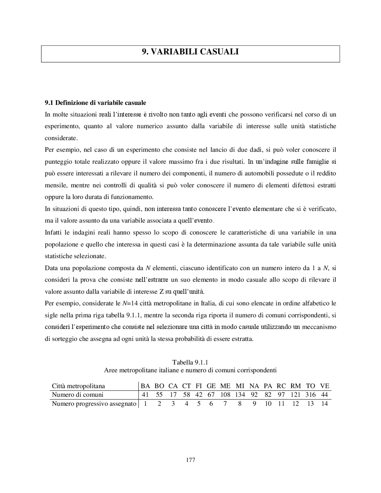 Dispense Di Statistica Riguardnti Le Variabili Casuali Semplici Per Il