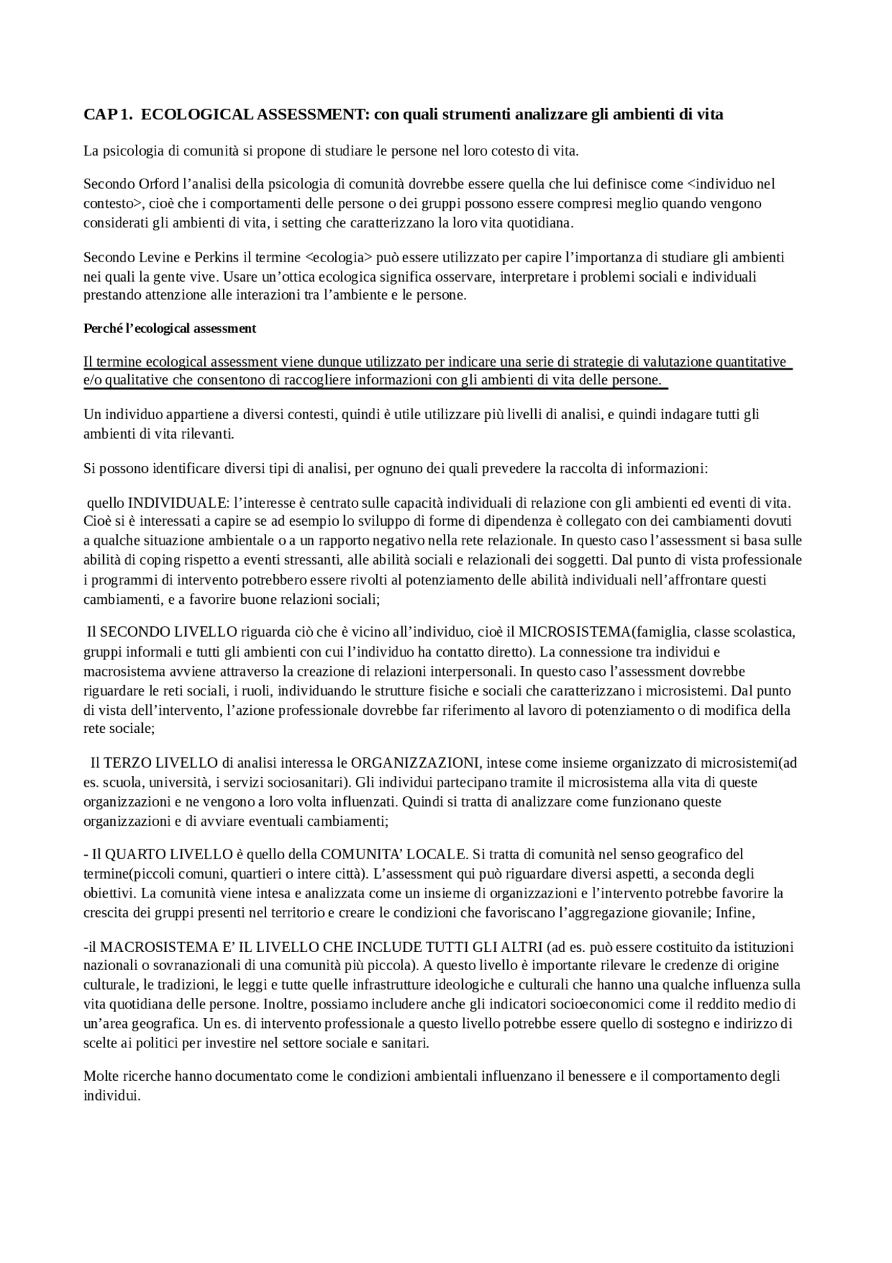 Metodi E Tecniche Del Servizio Sociale Docsity