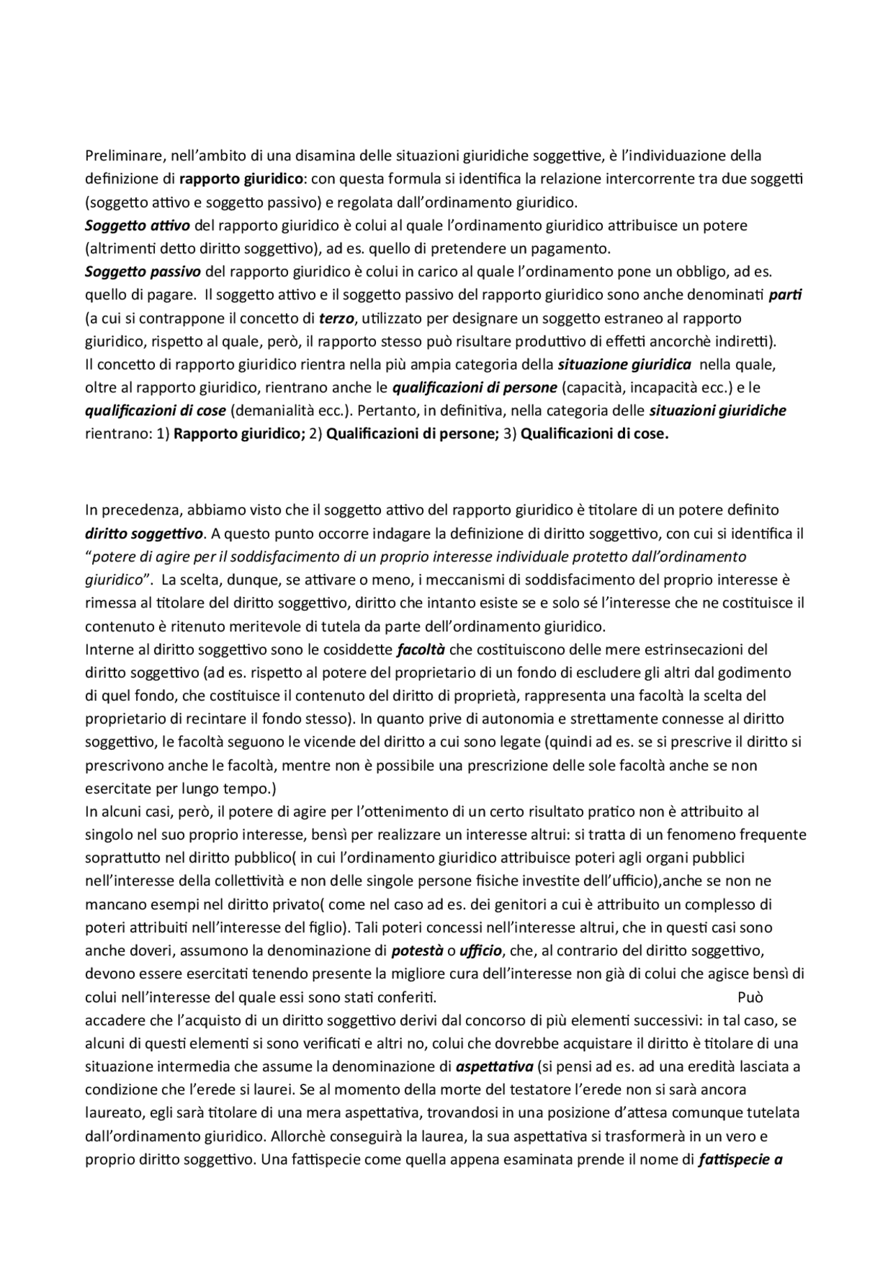 Il Rapporto Giuridico Nella Giurisprudenza Docsity