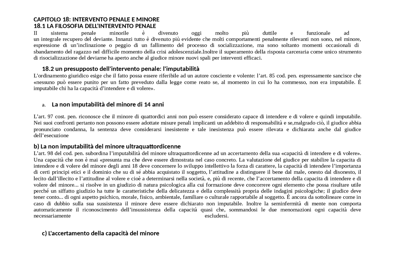 Diritto Minorile E Di Famiglia Appunti Di Diritto Docsity