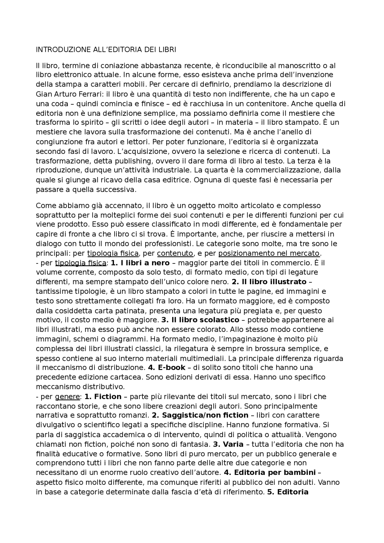 Dispensa Esame Editoria Docsity