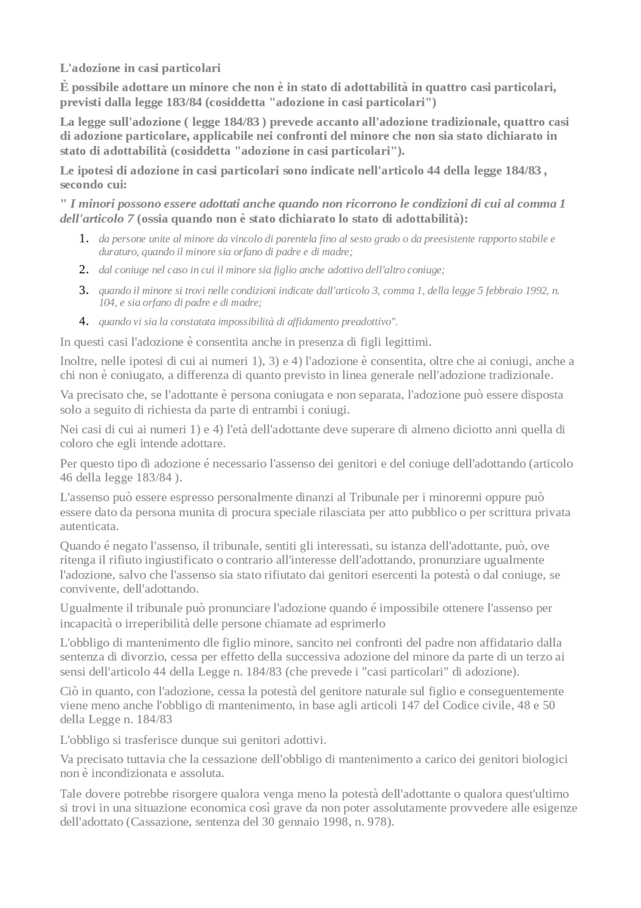 Diritto Minorile E Di Famiglia Docsity