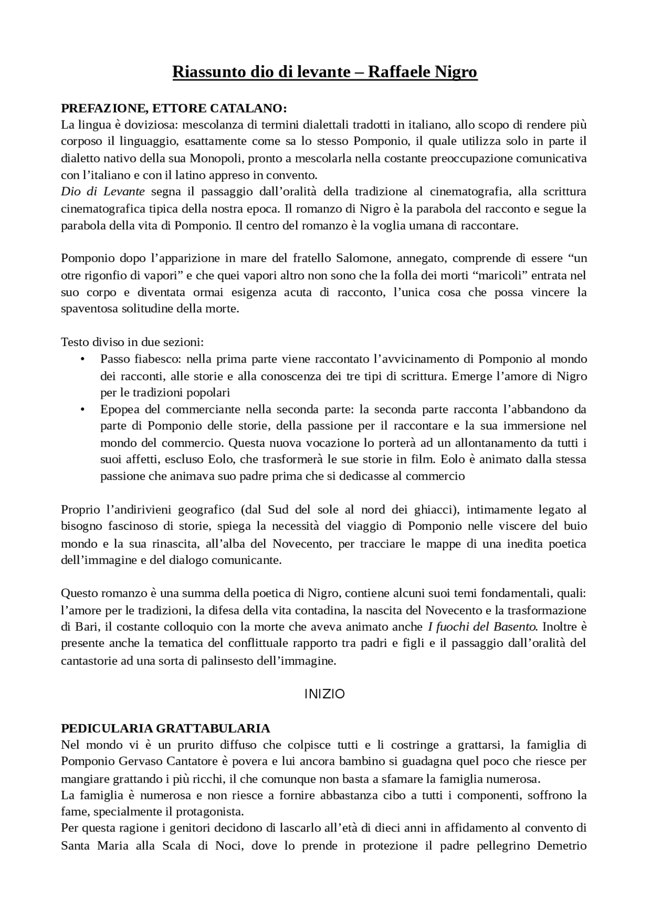 Riassunto Dio Di Levante Docsity