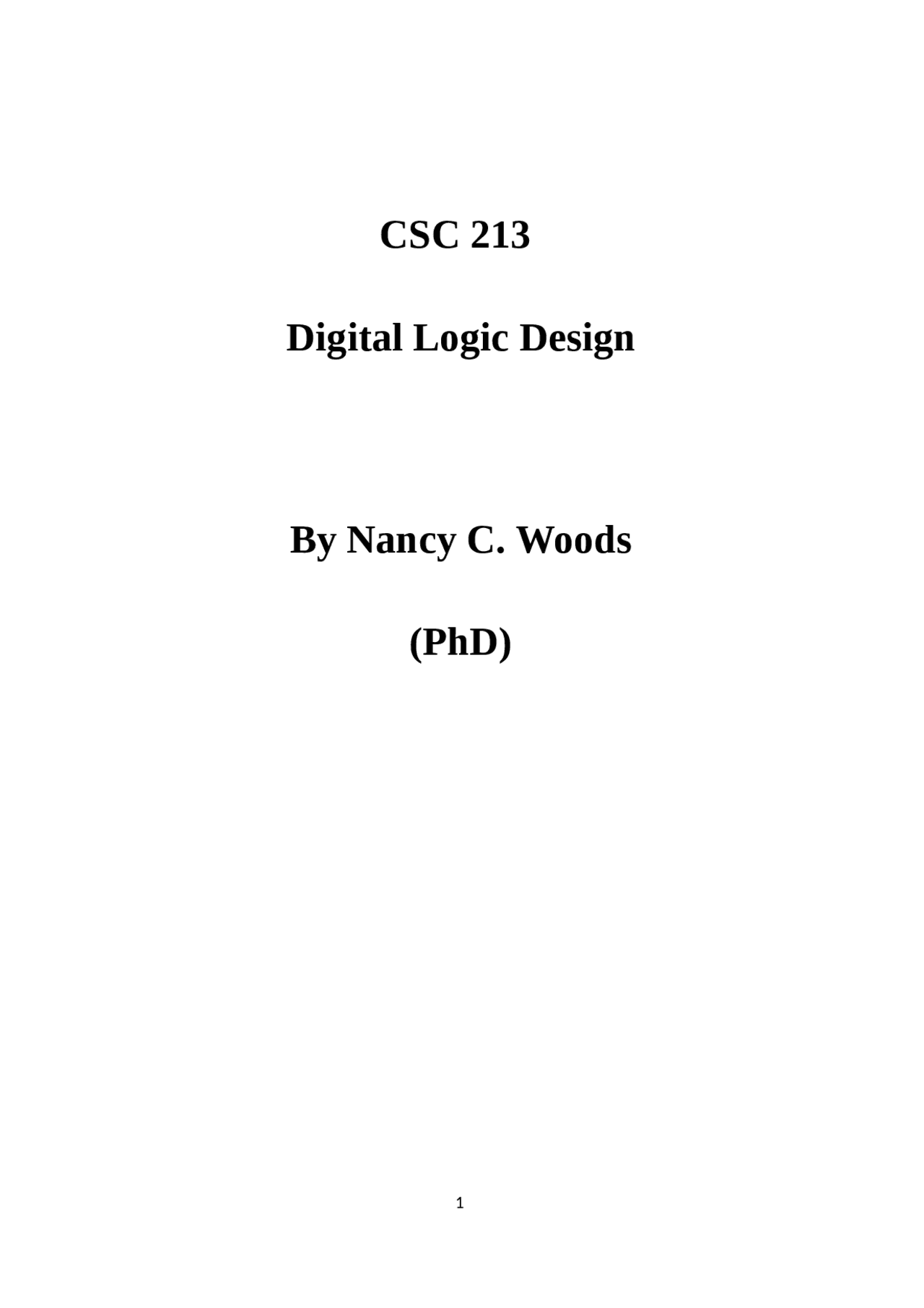 Digital Logic Design Docsity