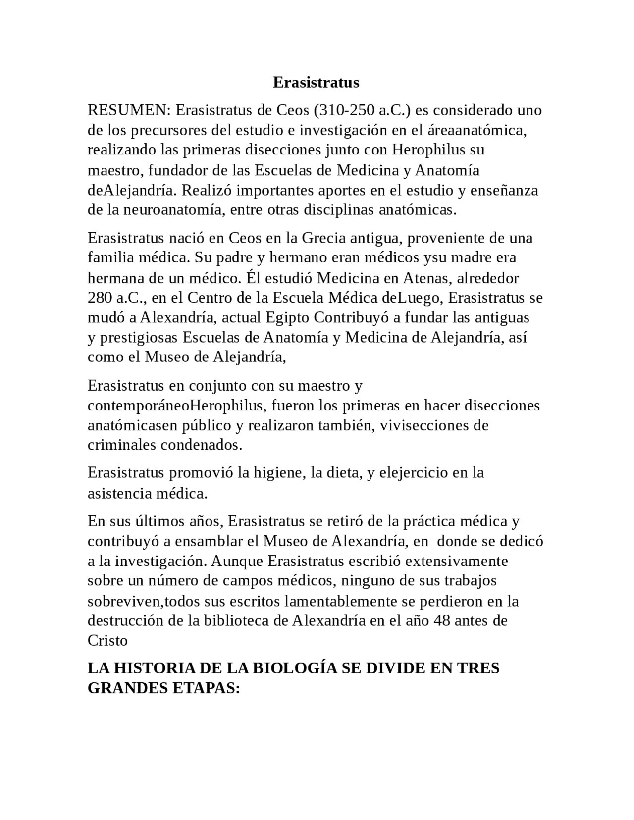 Biología y su historia - Docsity