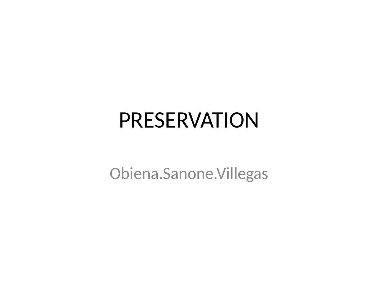 Preservation Techniques Docsity