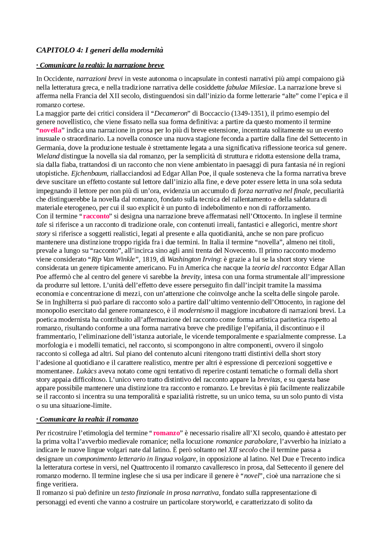 La Comunicazione Narrativa Docsity