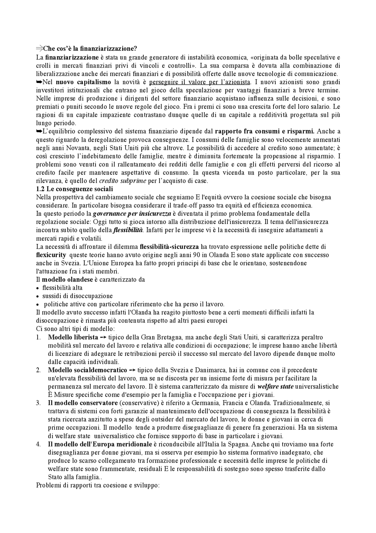Il Ceto Medio I Modelli Docsity