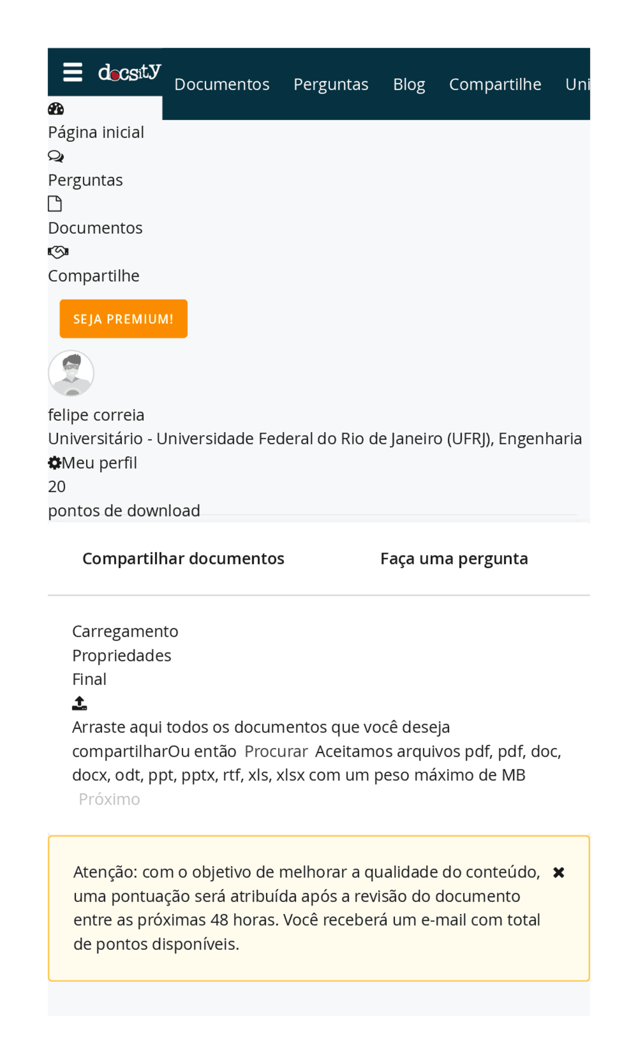 Dashboard De Tecnologia Docsity