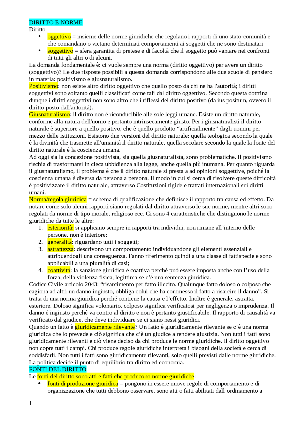 Appunti Diritto Economia Docsity