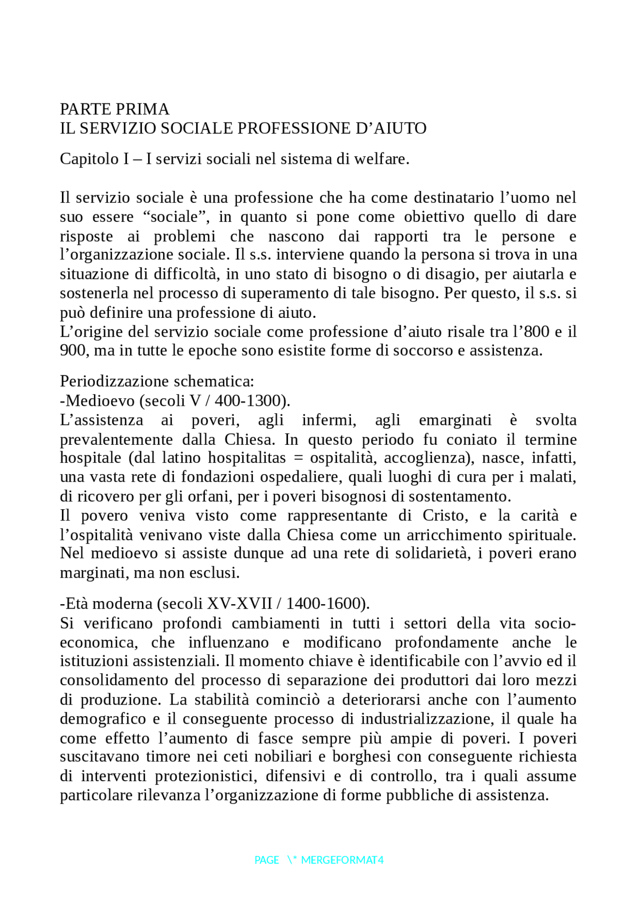 Servizio Sociale Professione Daiuto Docsity