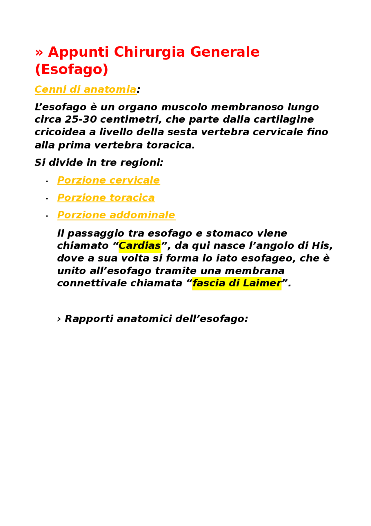 Appunti Chirurgia Generale Docsity