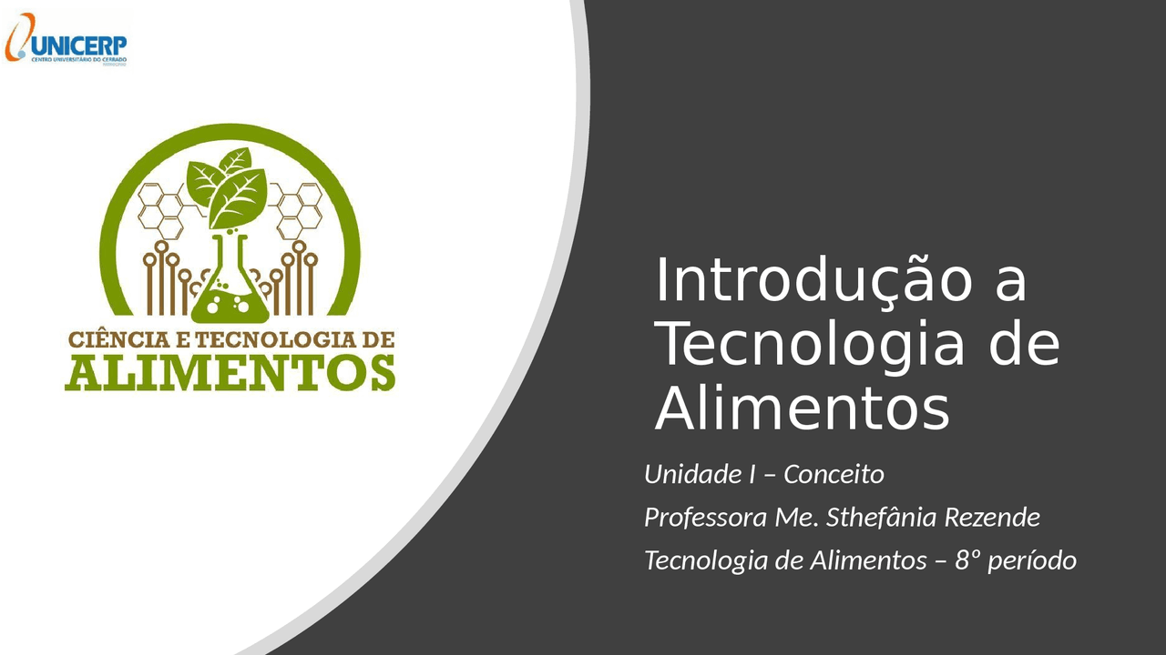 Aula 1 Tecnologia De Alimentos Docsity