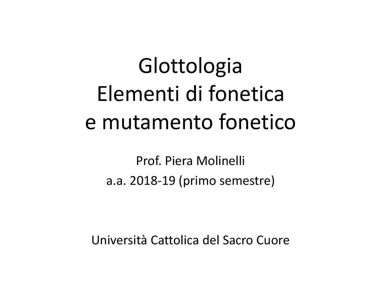 Slides Glottologia Il Mutamento Fonetico Docsity