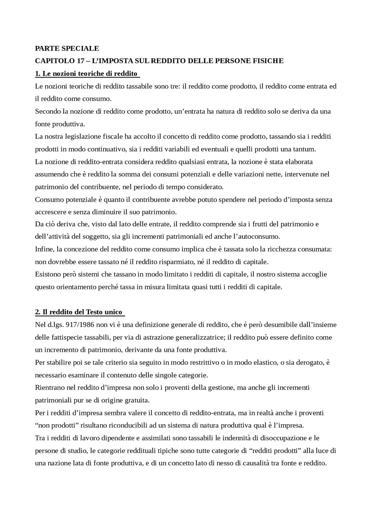 Compendio Parte Speciale Docsity