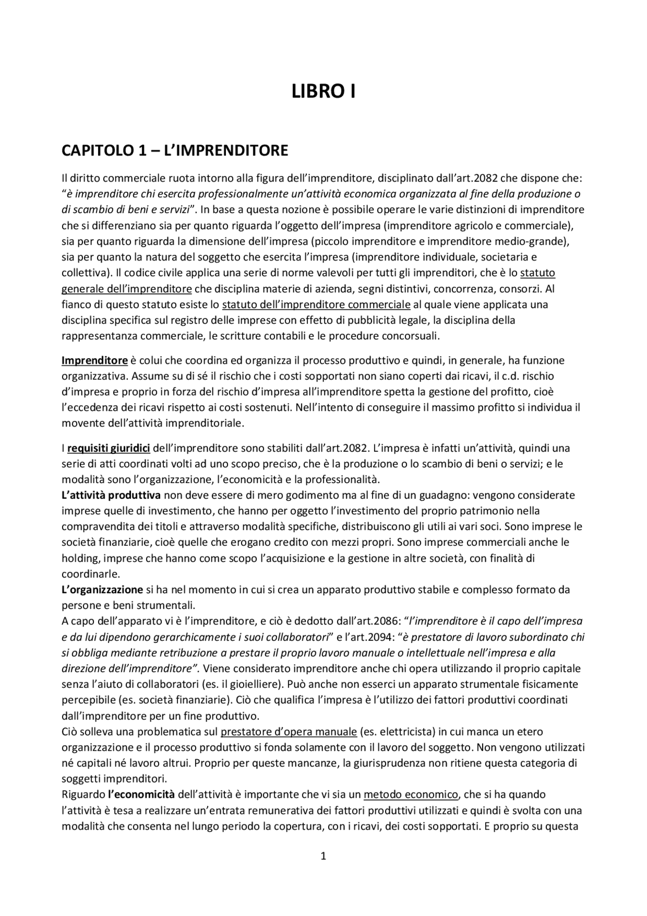Riassunto Campobasso Diritto Commerciale Libri 1 E 2 Docsity