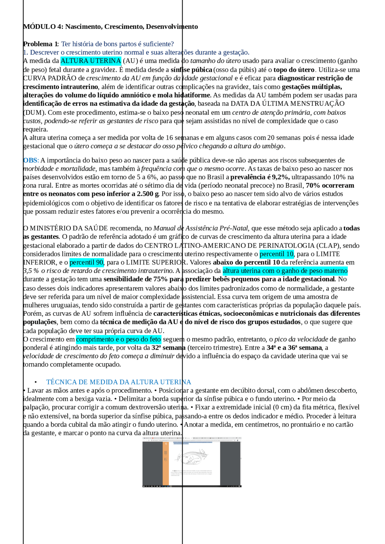 Nascimento Crescimento E Desenvolvimento Docsity