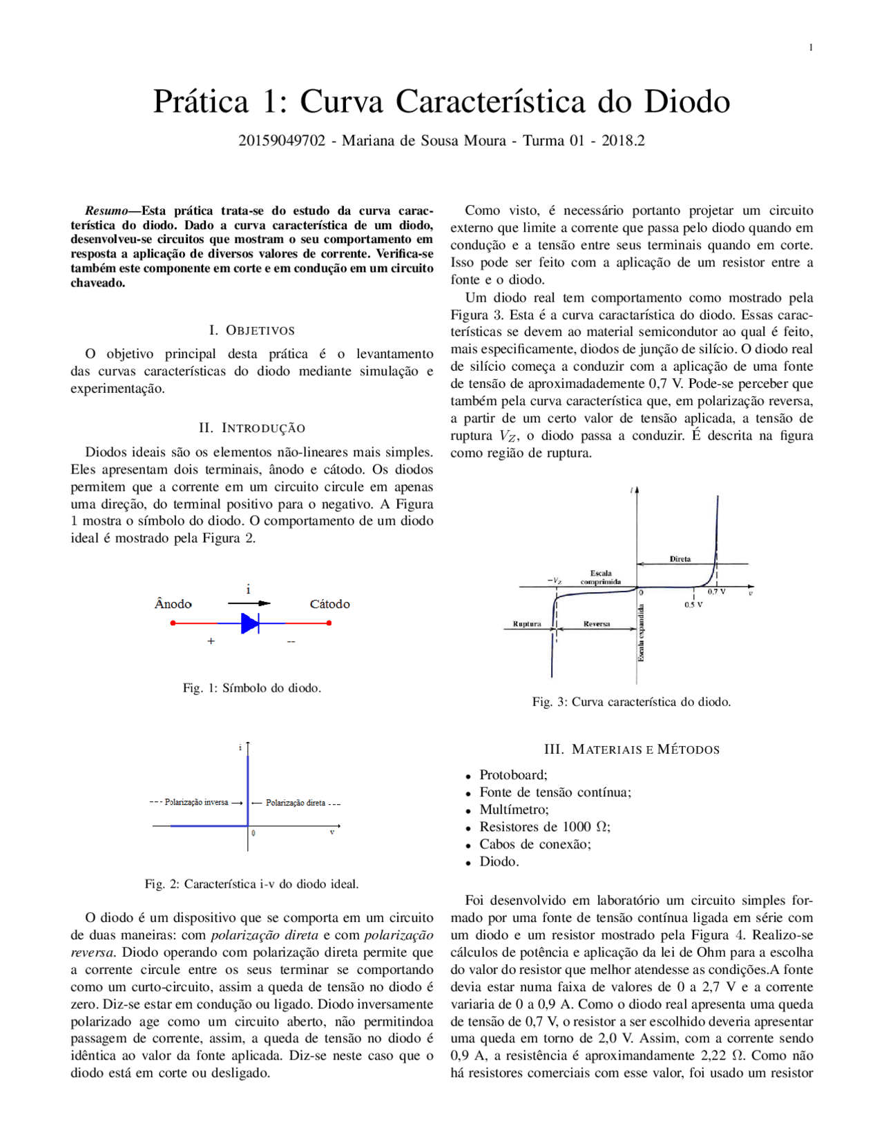 Prática 1 Circuitos Com Diodos Docsity