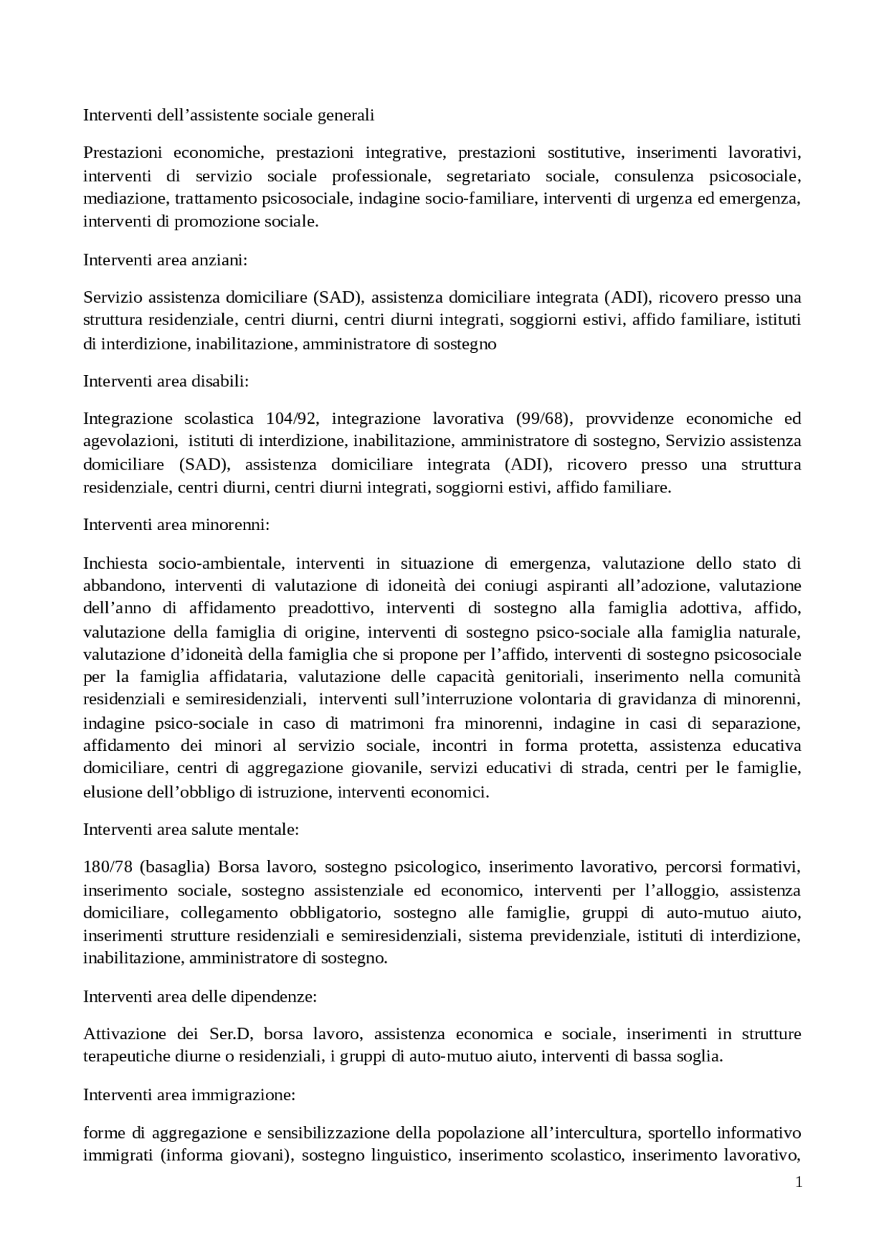 Argomenti Esame Di Stato Assistente Sociale Docsity