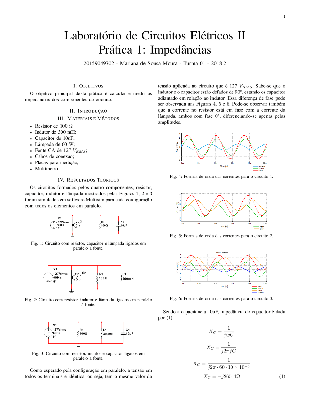 Prática 1 - Impedância - Docsity