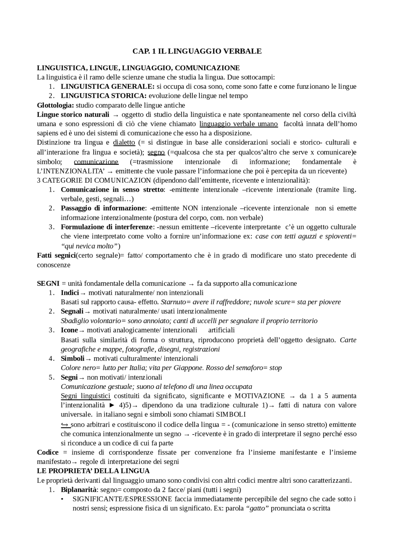 Linguistica Generale Di Berruto Cerruti Docsity