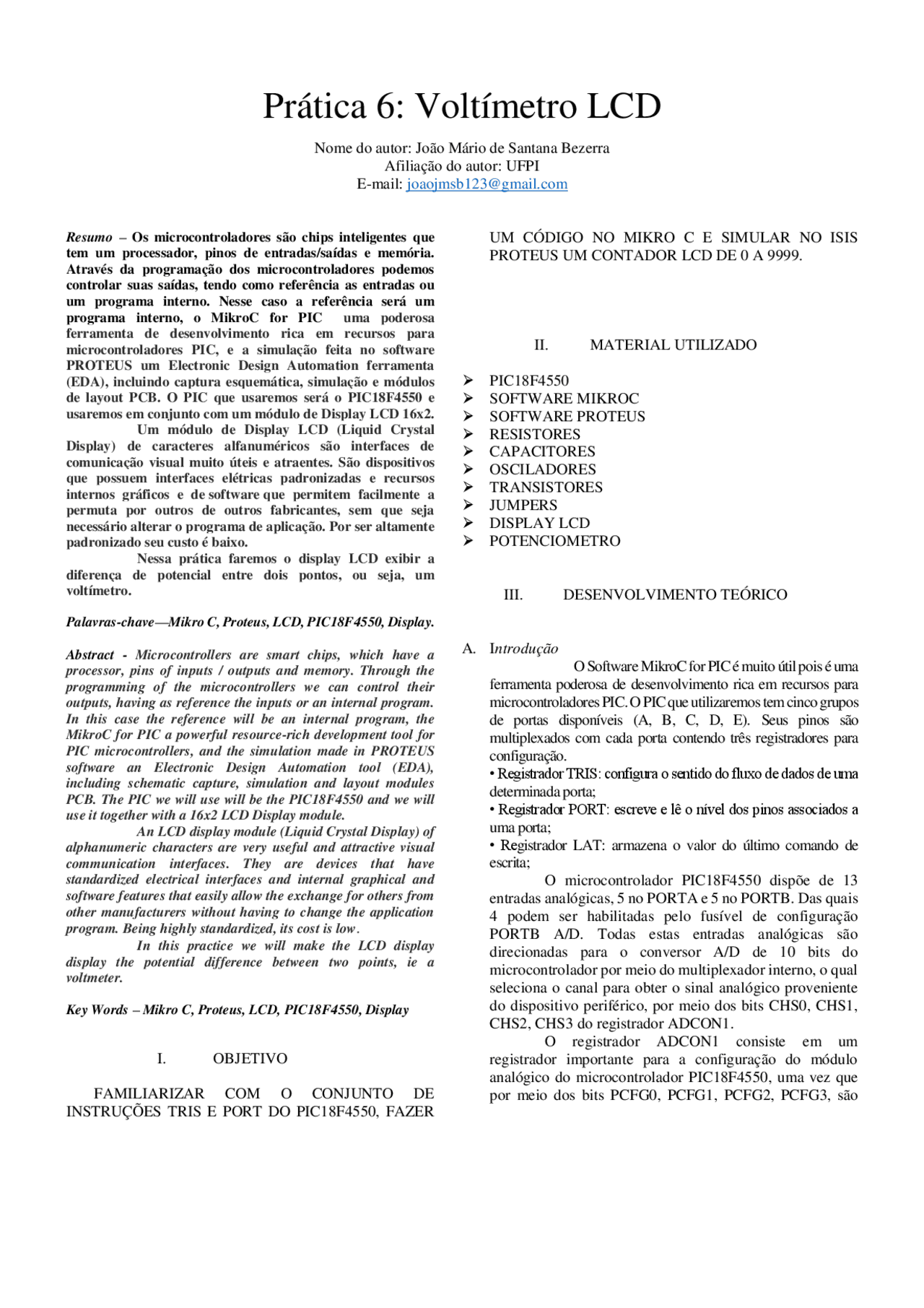 Prática 6 Microcontroladores Docsity