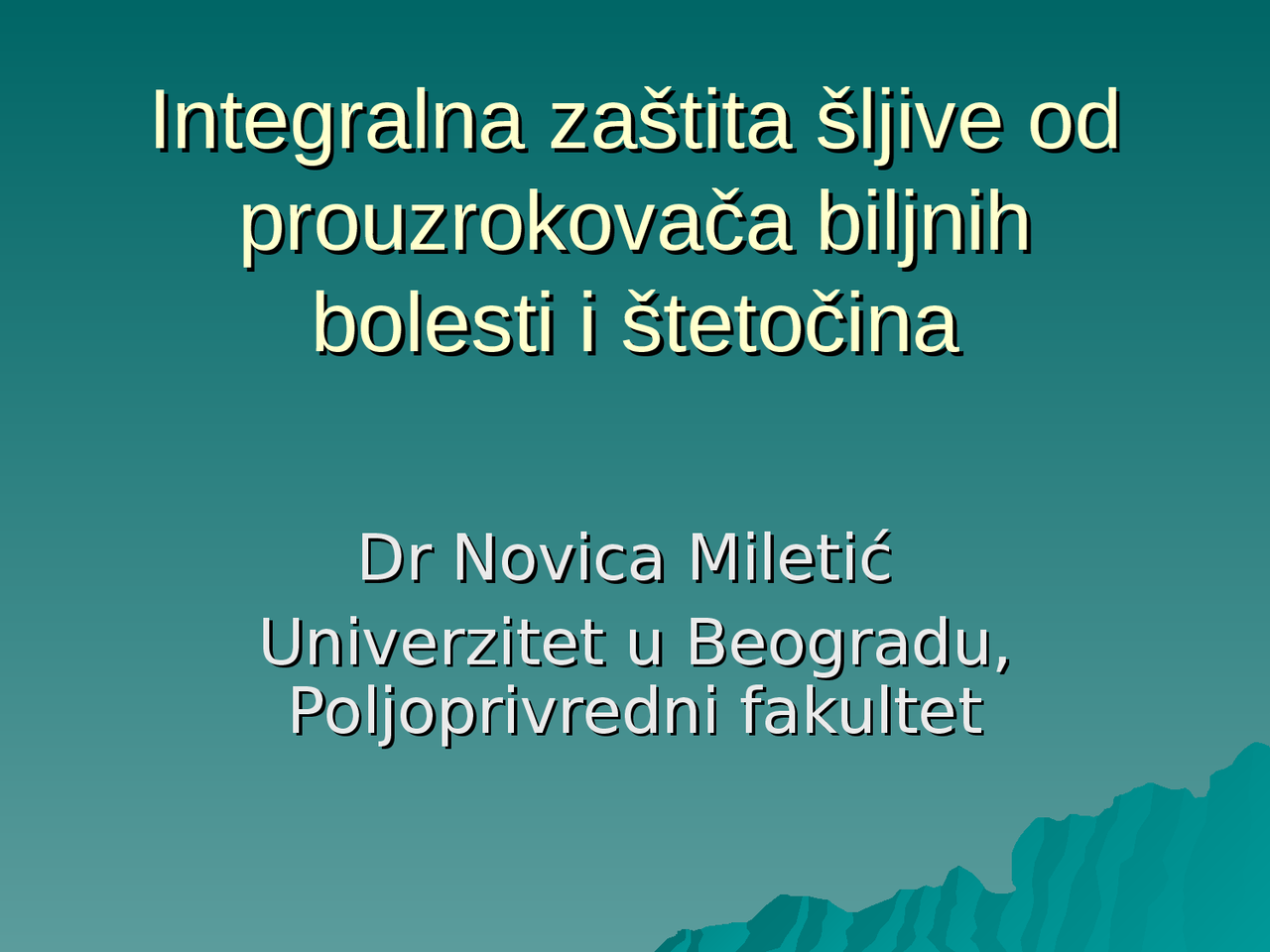 Tehnologija zastite biljaka | Slajdovi' predlog Biologija - Docsity