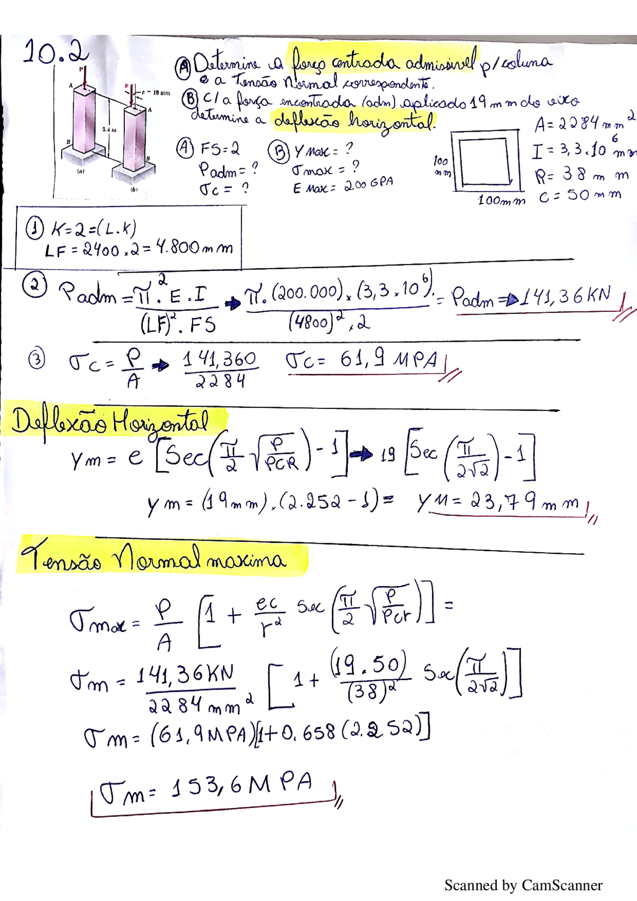 Questões Capitulo 10 Hibbeler Exercises Civil Engineering Docsity