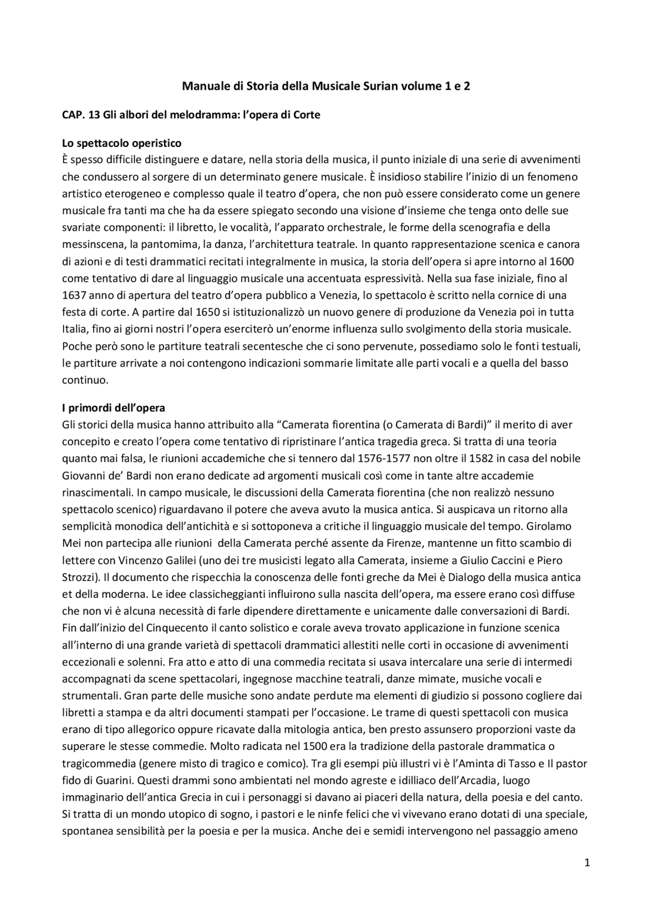 Manuale Di Storia Dell Musica Surian Docsity