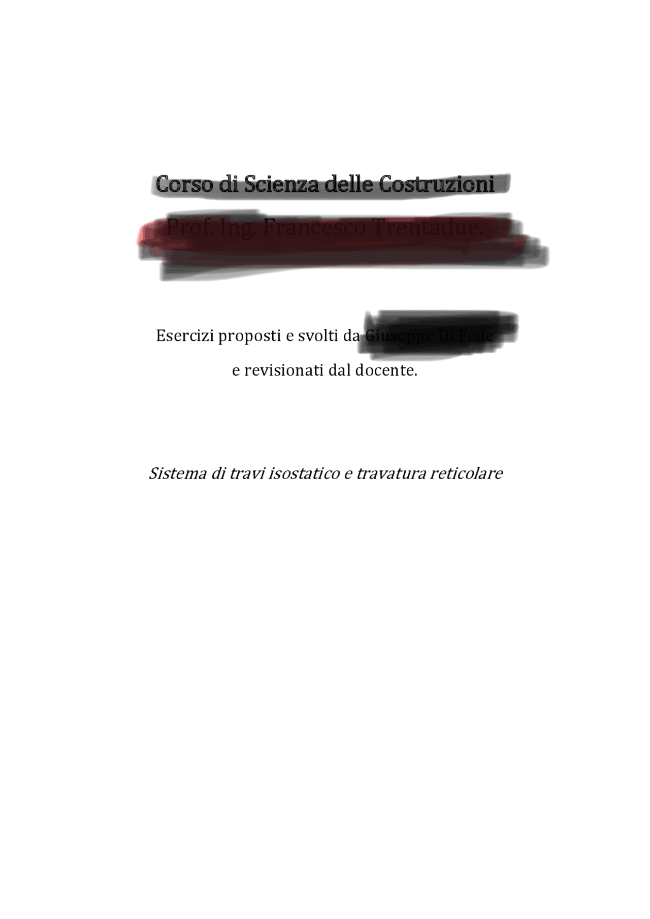 Esercizi Di Statica 2017 Docsity