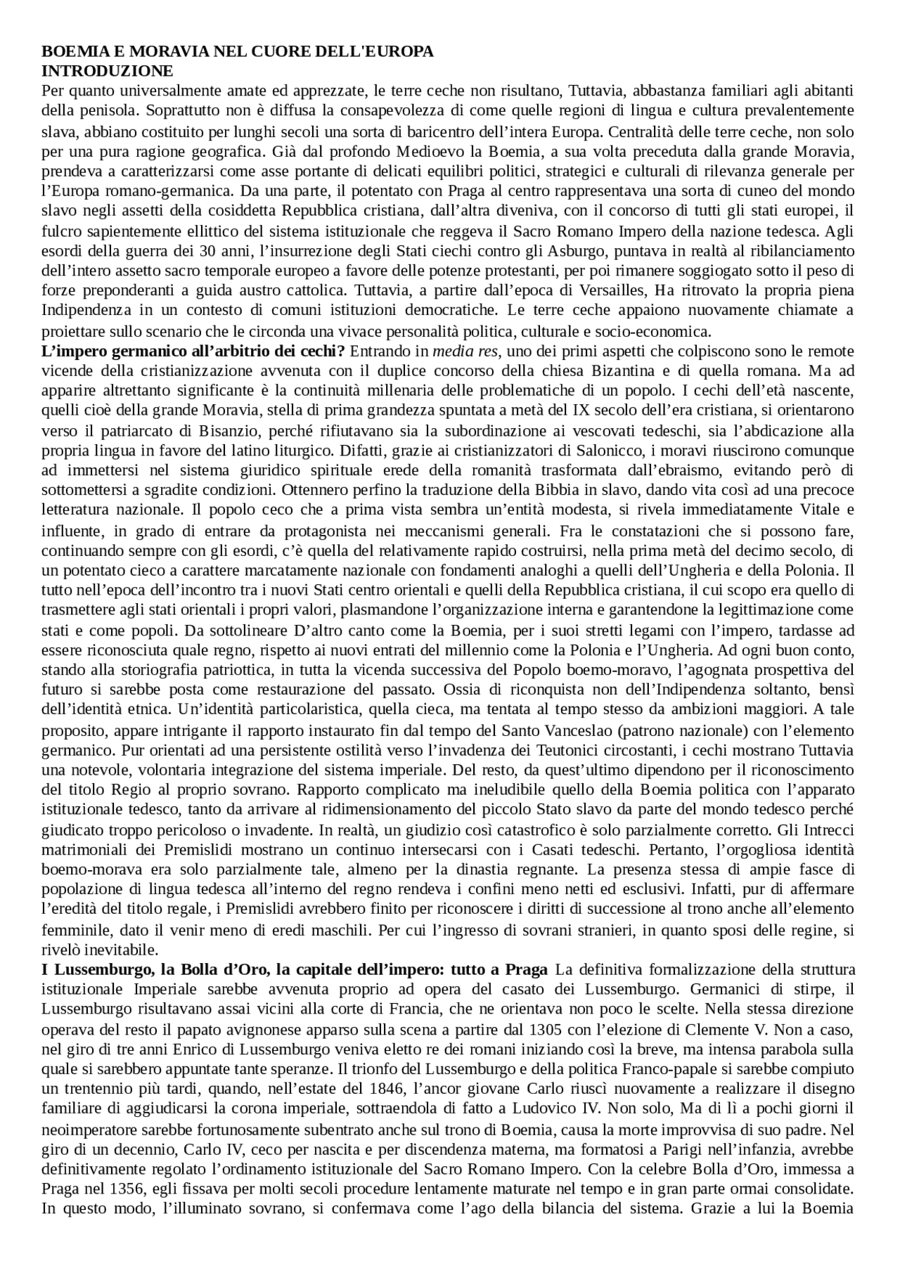 Boemia e Moravia nel cuore dell'europa - Denisa De Angelis e Francesco ...