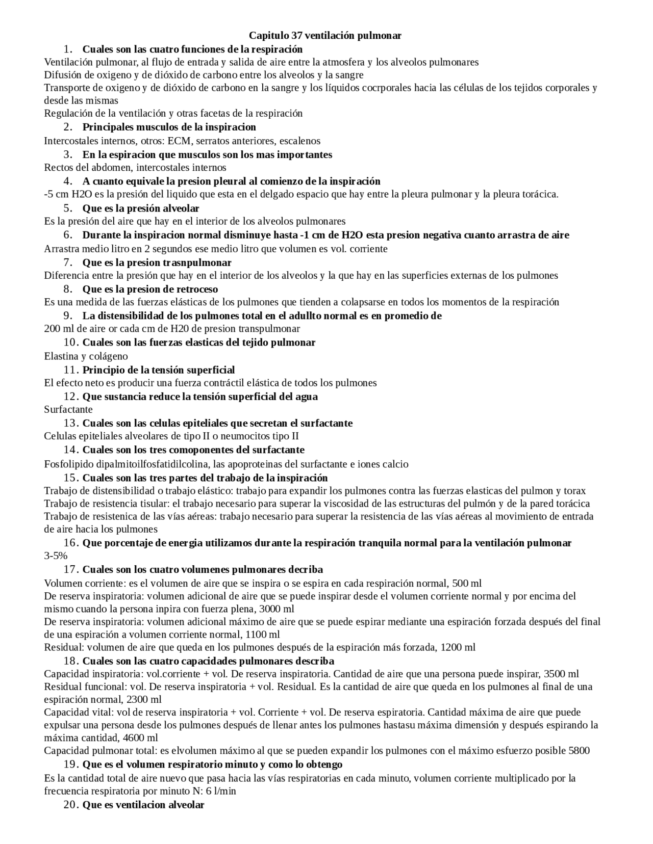 Resumen Guyton Capítulos 38-39-41-42 - Docsity