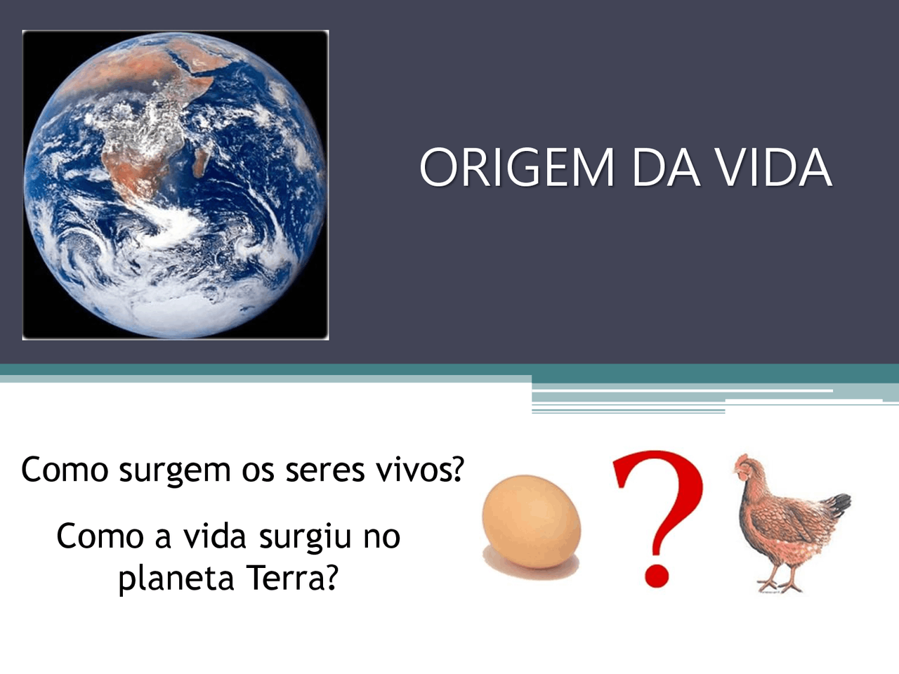 Biologia- Origem da vida - Docsity
