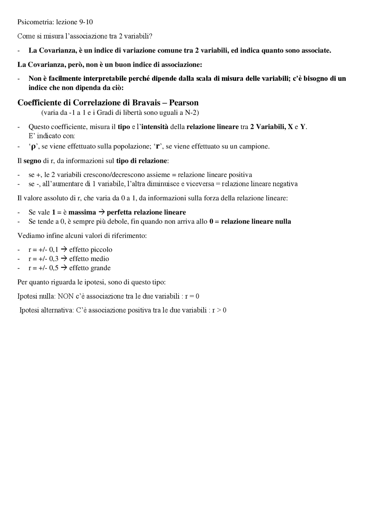 Appunti Psicometria Integrando Slides Docsity