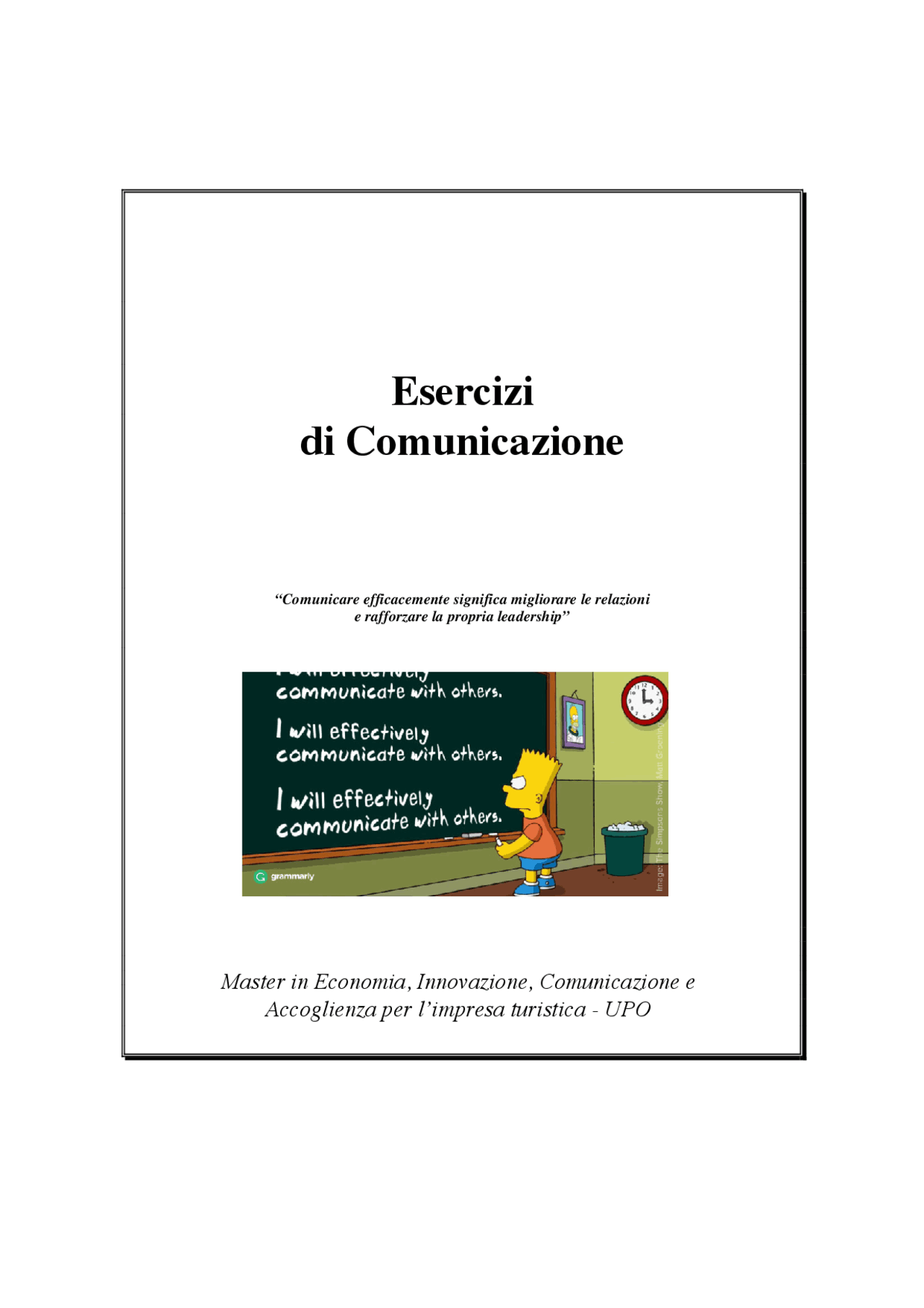 Esercizi Comunicazione Docsity
