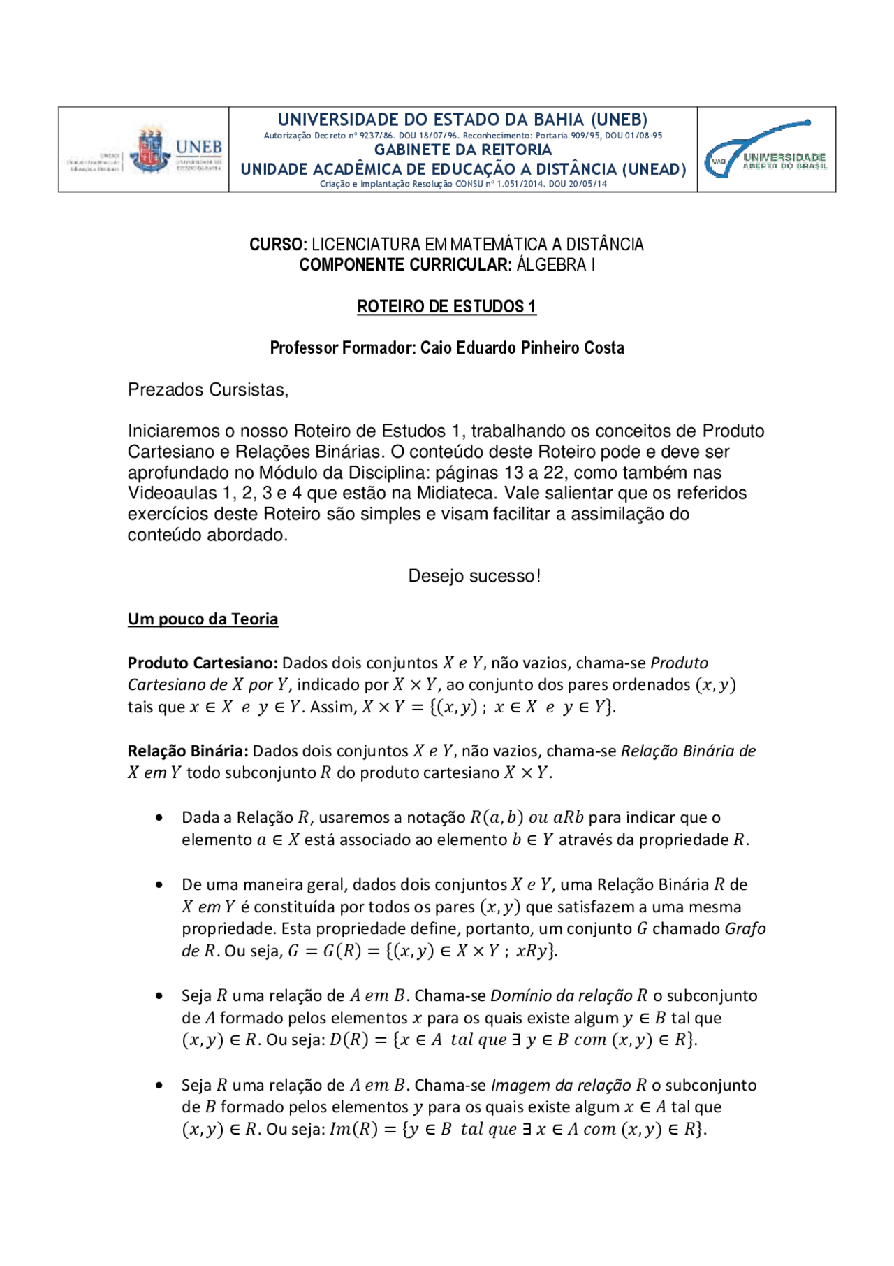 Exercícios Resolvidos Exercícios Álgebra Docsity