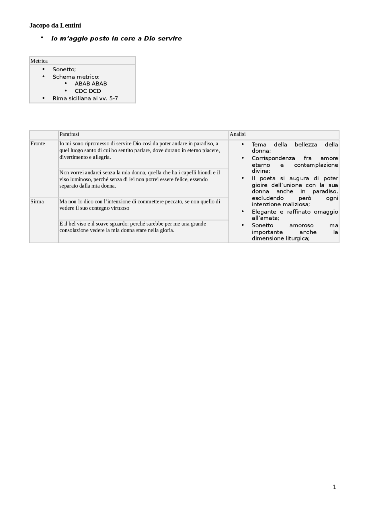 Parafrasi Letteratura Unimi Docsity
