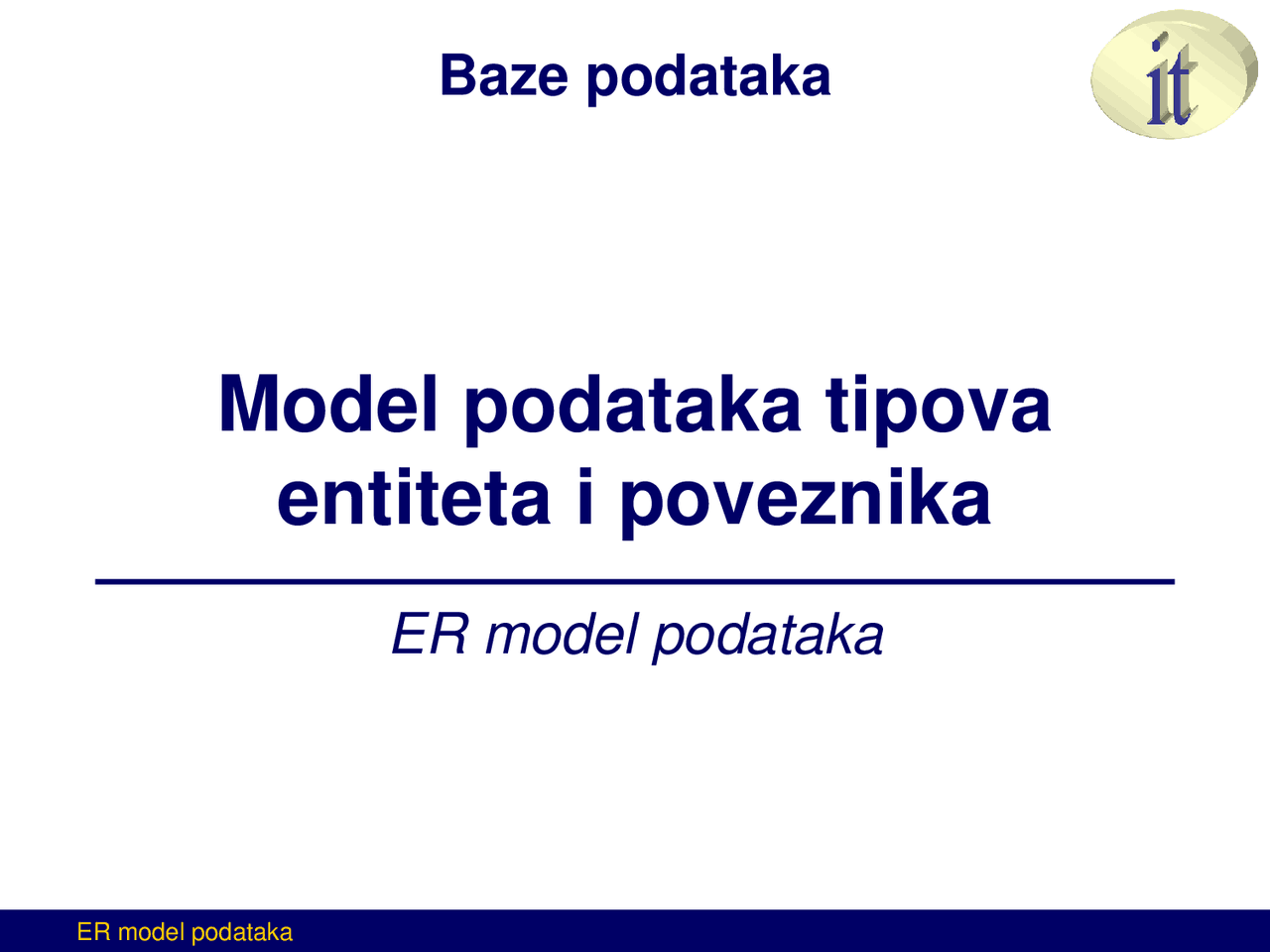 Entity Relationship Model Zadaci Docsity