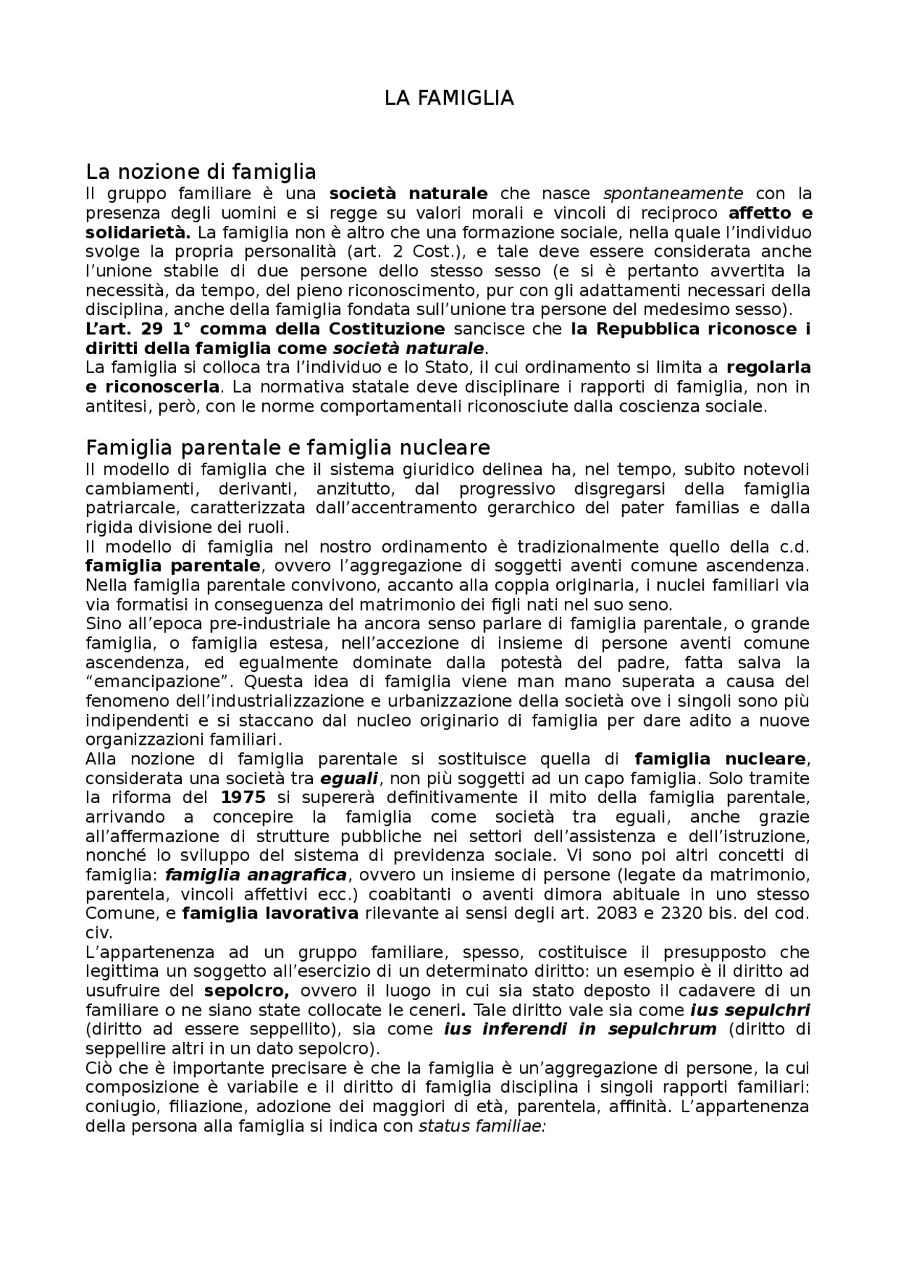 Manuale Di Diritto Di Famiglia Docsity