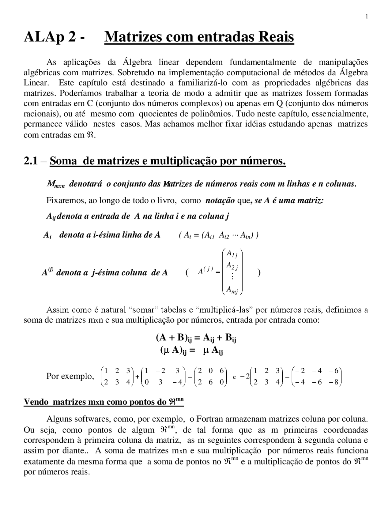 Matrizes Álgebra Linear Docsity