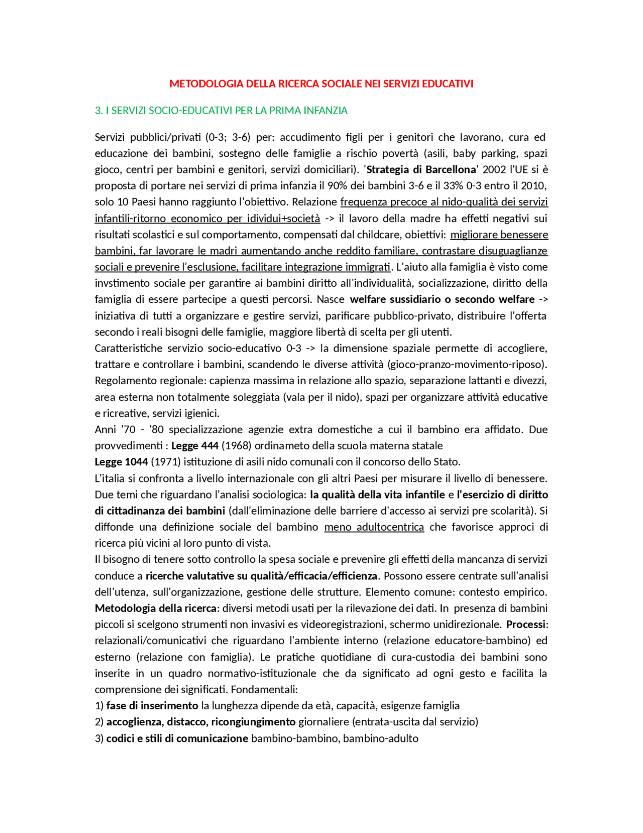 Metodologia Della Ricerca Sociale Docsity