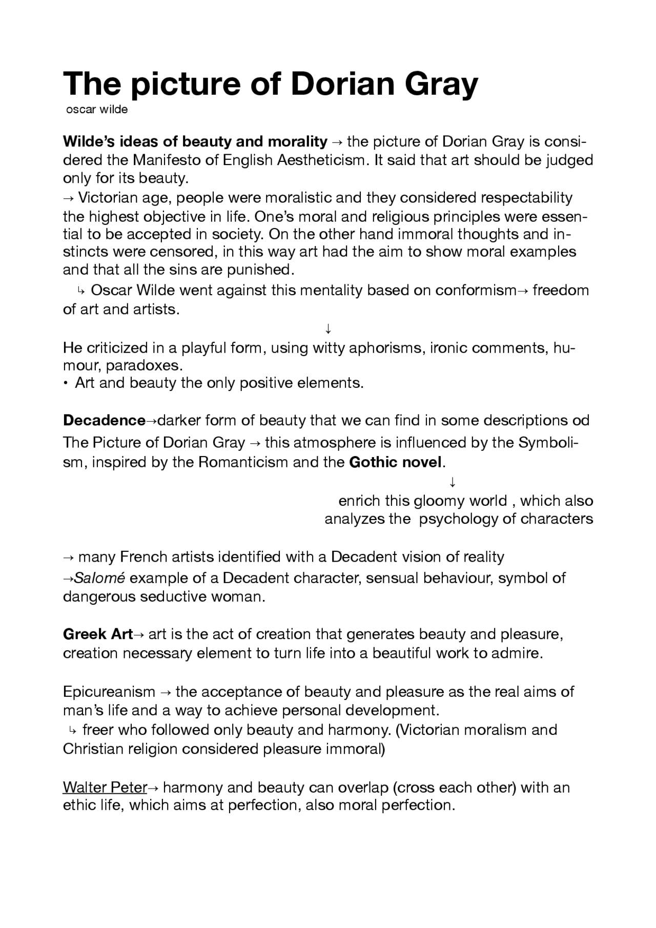 The Picture Of Dorian Gray Docsity