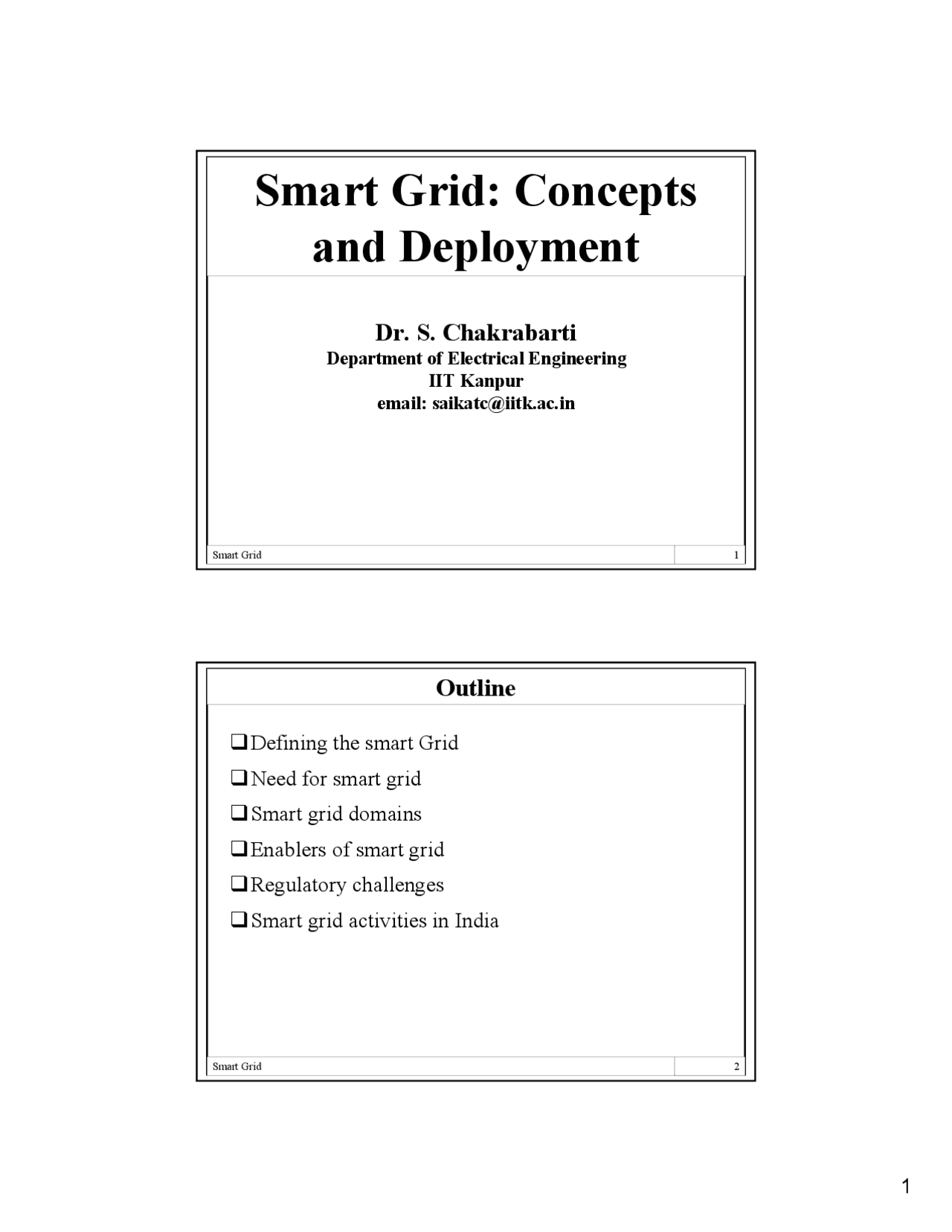 SMART GRID CONCEPT AND DEPLOYMENT - Docsity