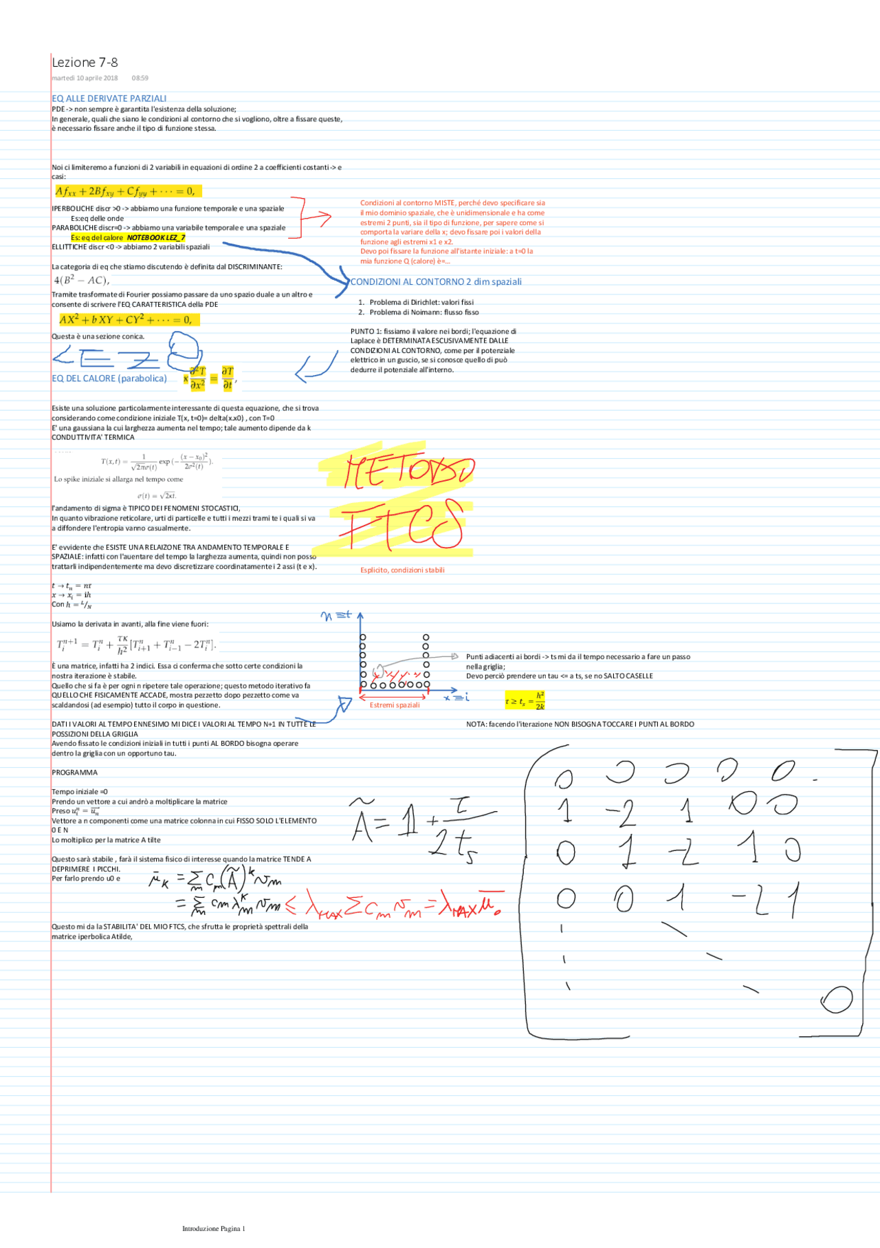 Lezione 7- 8 FISICA COMPUTAZIONALE.pdf - Docsity