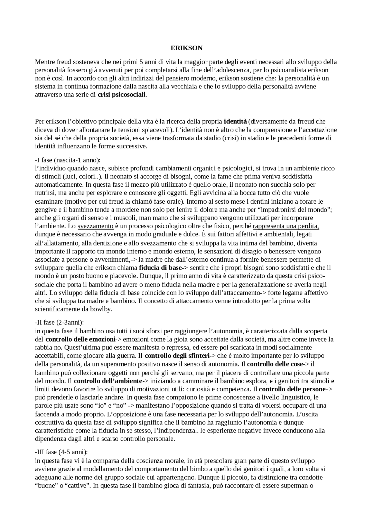 Erikson Lidentita Docsity