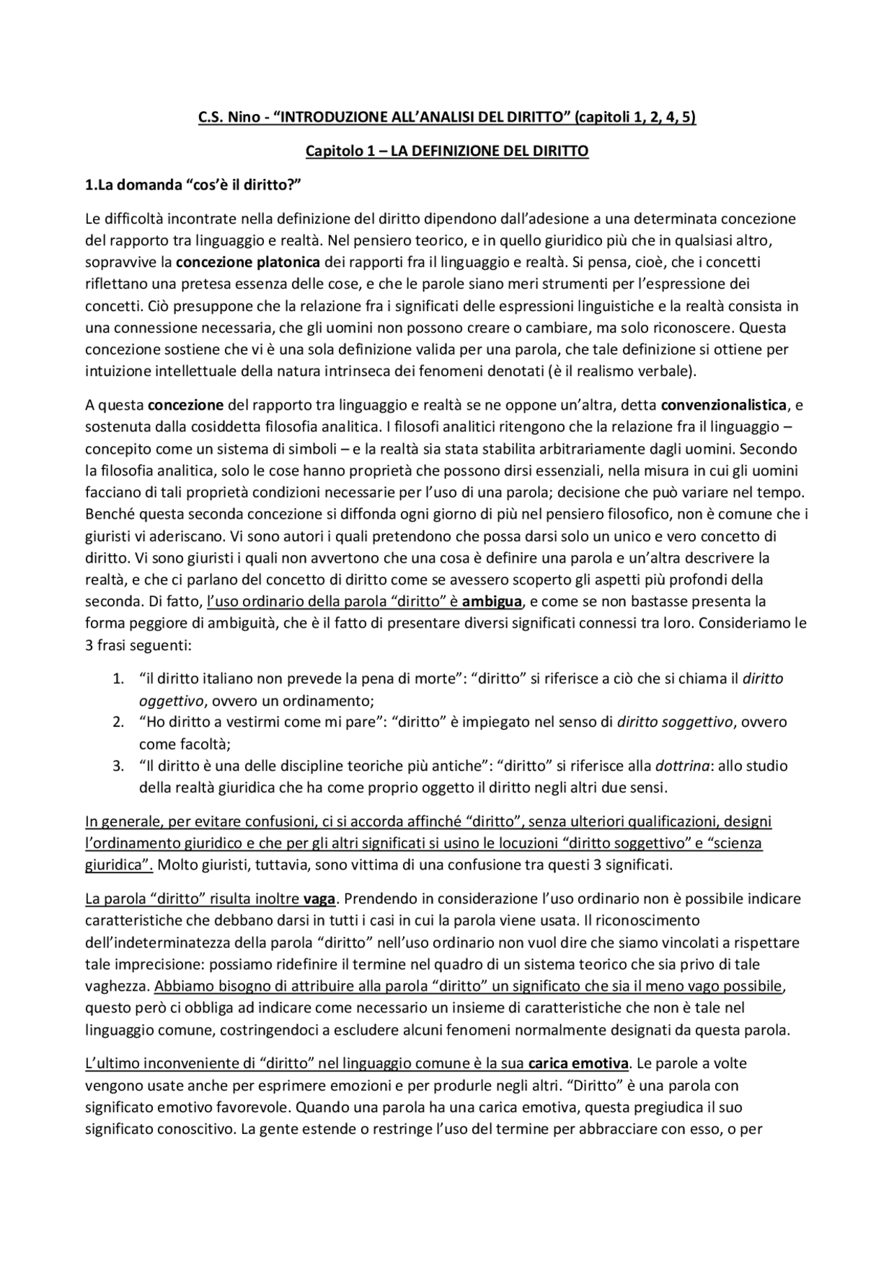 Dispensa Nino Filosofia Del Diritto Docsity