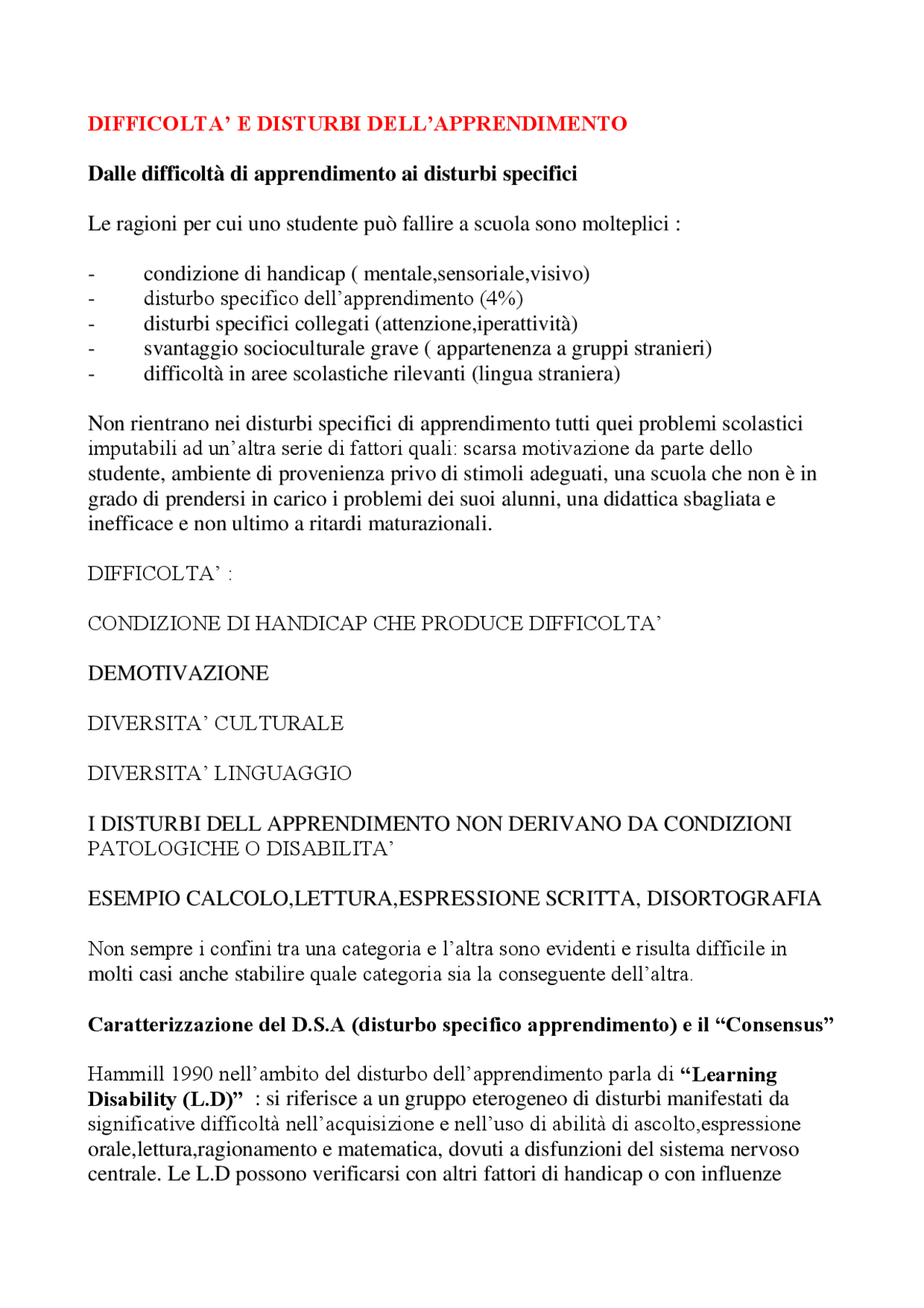 Difficolta E Disturbi Specifici Dellapprendimento Di Cesare Cornoldi