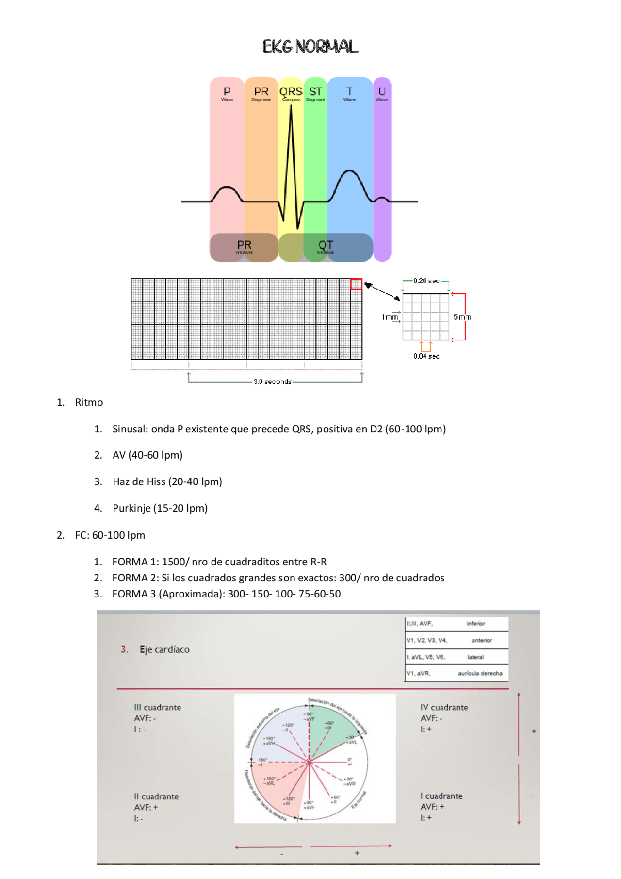 Electrocardiograma Lectura Apuntes De Cardiología Docsity